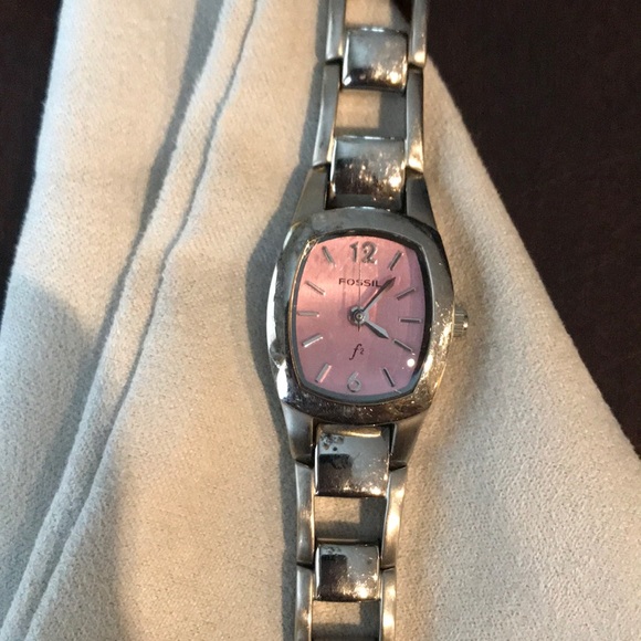 Fossil | Accessories | Fossil Silver And Light Pink Watch | Poshmark